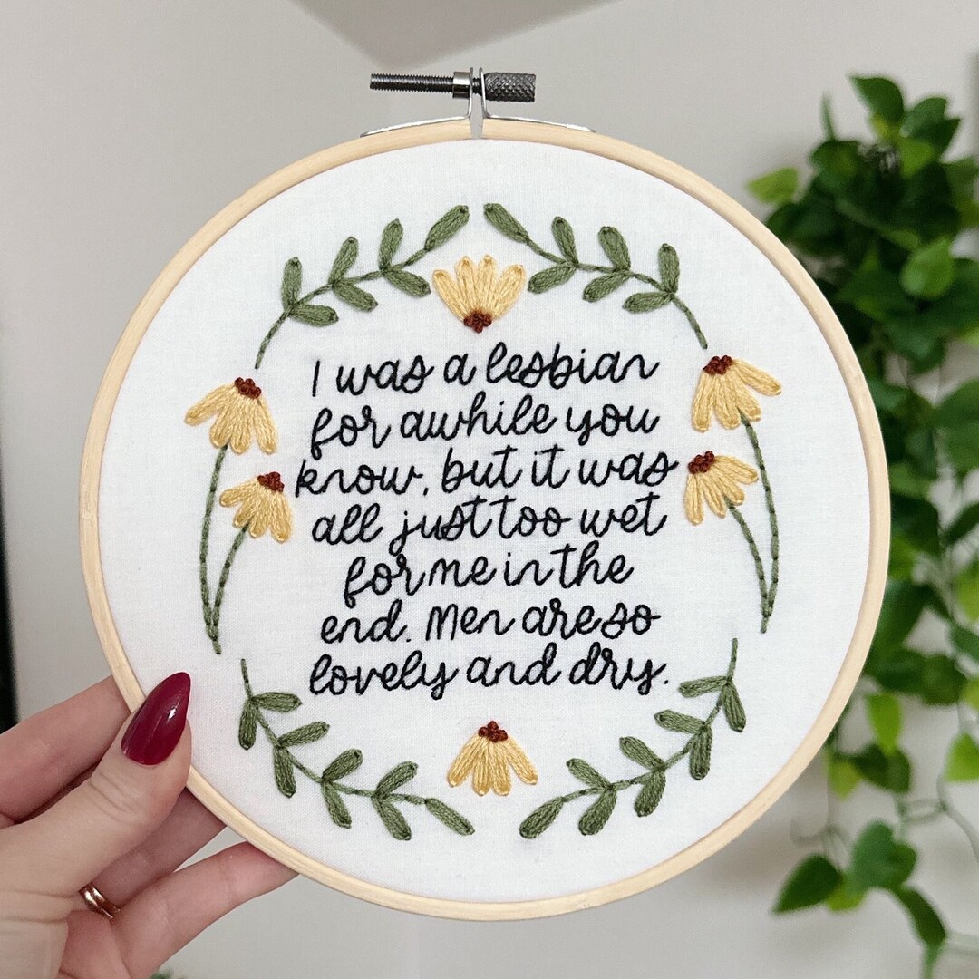 Saltburn 2023 Movie Quote - Embroidery - Men Are so Lovely and Dry ...