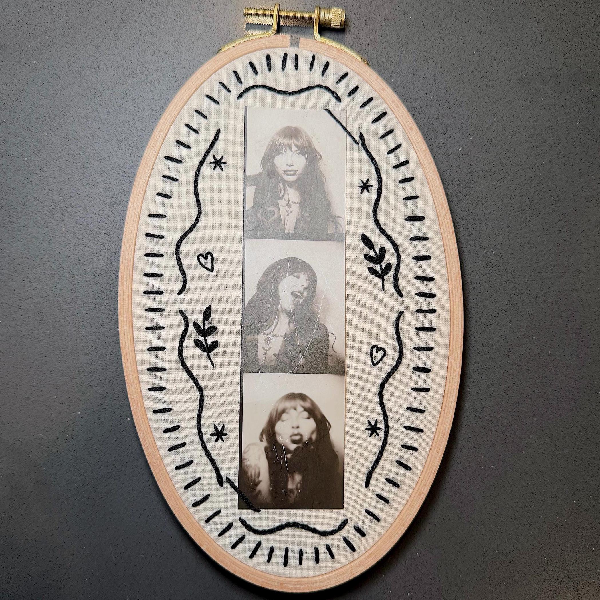 Embroidered Photo Strip Booth Frame - Fits 2x6 Photo - Etsy