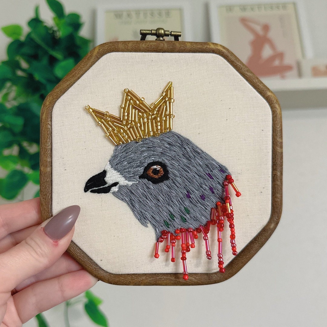A24 Hereditary Pigeon Head - King Paimon - Beaded Embroidery - Home ...