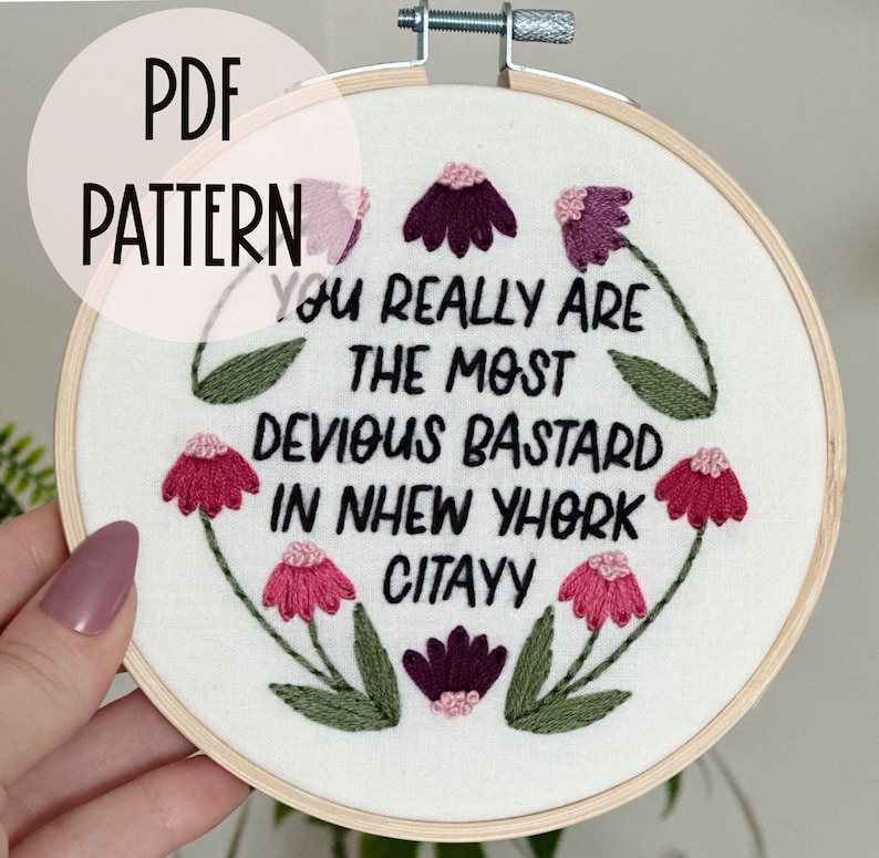 What We Do in the Shadows Embroidery Pattern – Devious Bastard Quote ...