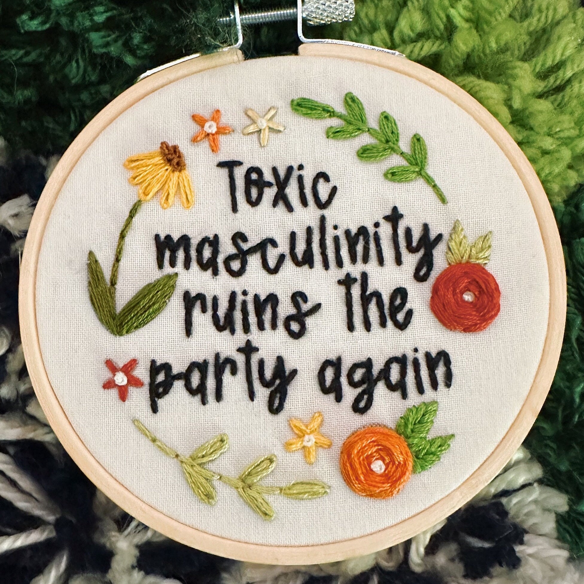 Toxic Masculinity Ruins the Party Again Embroidery MFM - Etsy Toxic Masculinity Ruins the Party Again Embroidery MFM - Etsy