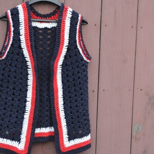 60s Mod Vest, Knitted Vest,color Block,vintage Vest,op Art, Knitted ...