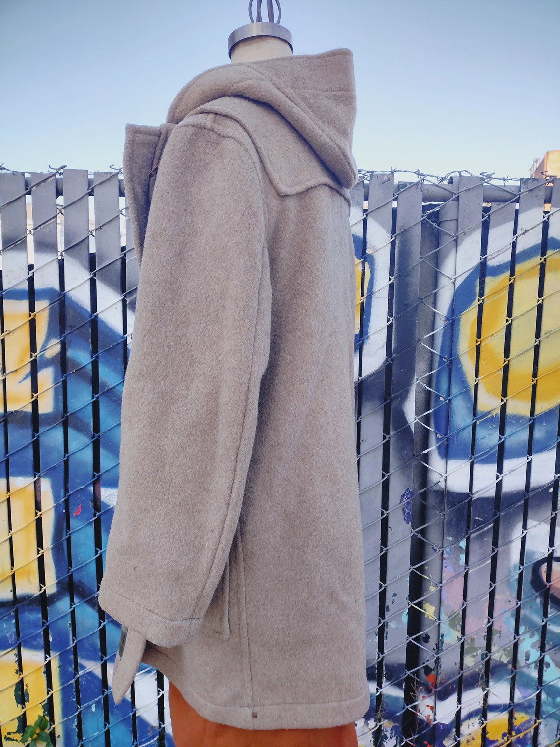 Original English Duffler Coat by Gloverall Camel With Green Plaid ...