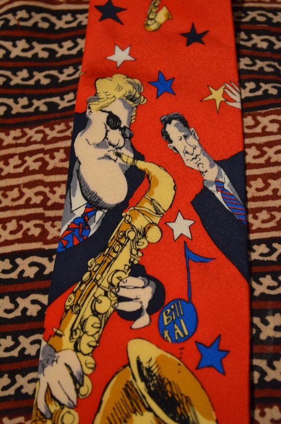 Bill Clinton AL Gore Elvis Presley Retro Mens Necktie… - Gem