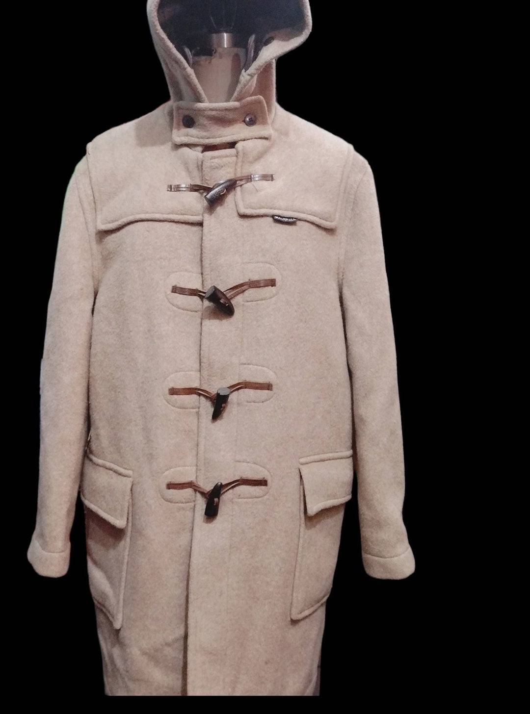 Original English Duffler Coat by Gloverall Camel With Green Plaid ...