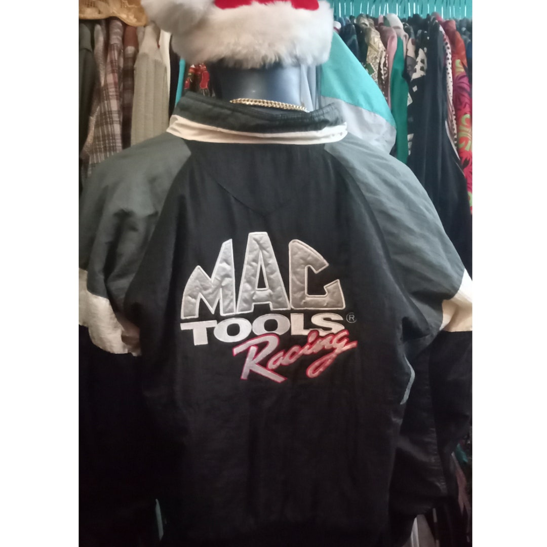 Mac Tools Racing Jacket by Swingster Vintage Coat Size XXL Black Gray ...