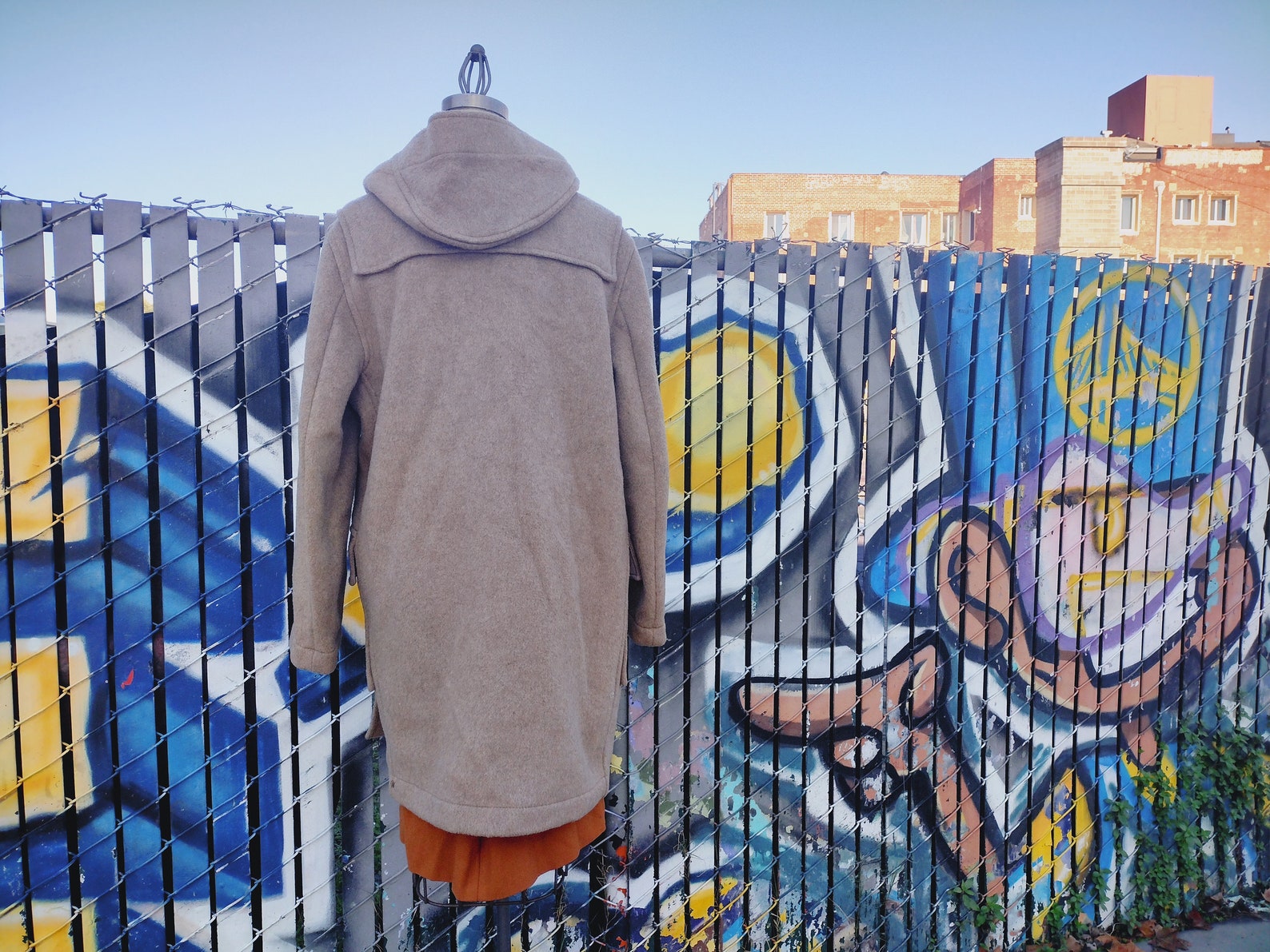 Original English Duffler Coat by Gloverall Camel With Green Plaid ...