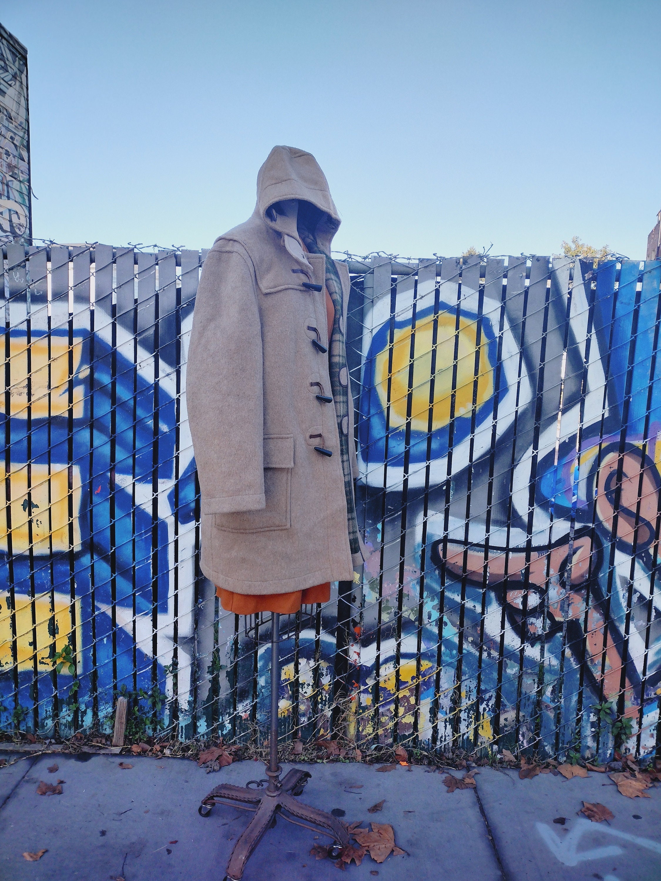 Original English Duffler Coat by Gloverall Camel With Green Plaid ...