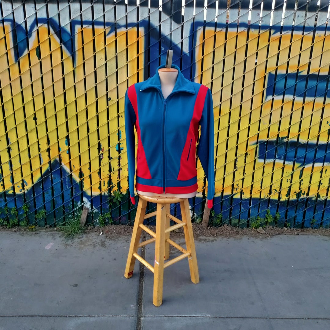 Vintage Ski Track Jacket Blue and Red Made by Odlo of Norway Size 42 ...