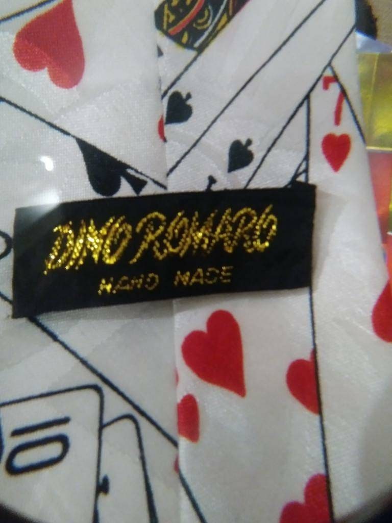 Deck of Cards Necktie Black Jack Card Players Tie Made in Deck of Cards Necktie Black Jack Card Players Tie Made in