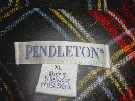 Pendleton plaid flannel shirt virgin wool lightweight… - Gem