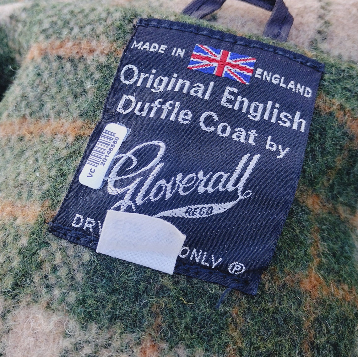 Original English Duffler Coat by Gloverall Camel With Green Plaid ...