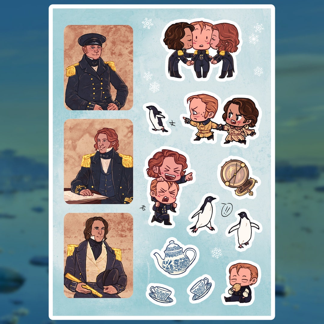 The Terror Inspired A5 Sticker Sheet Fitzier Rossier Francis Crozier ...