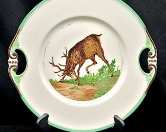 Antique Stag Plate - Etsy