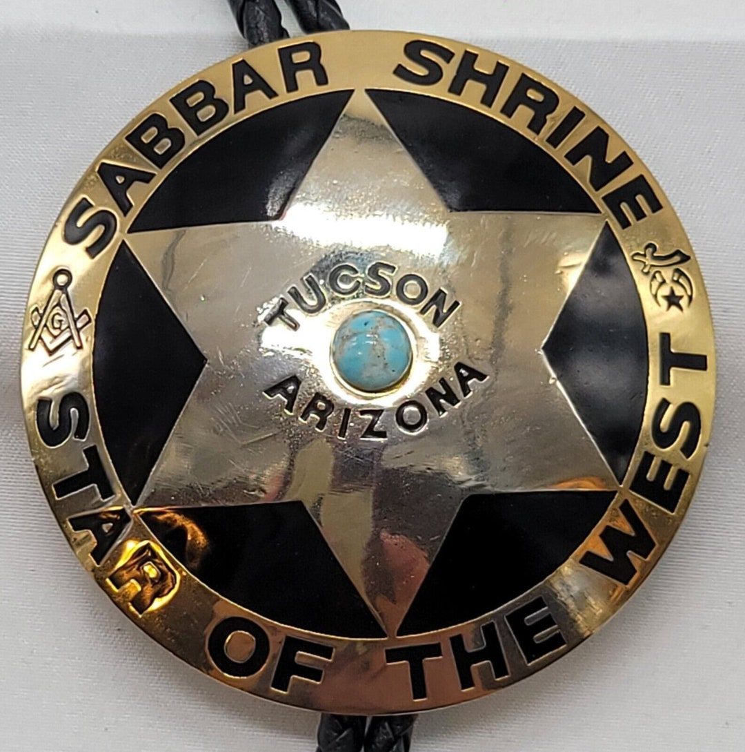 Vintage SABBAR SHRINE Bolo Tie George Steiner Potentate 1997 Star of ...