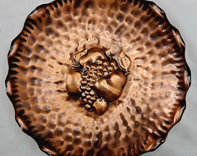 Vintage Gregorian Solid Copper Bowl Dish Platter Wall Hanging Large 13 ...