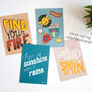 Work Hard Snack Often Card, Home Office Greeting Card for Her, Work at ...