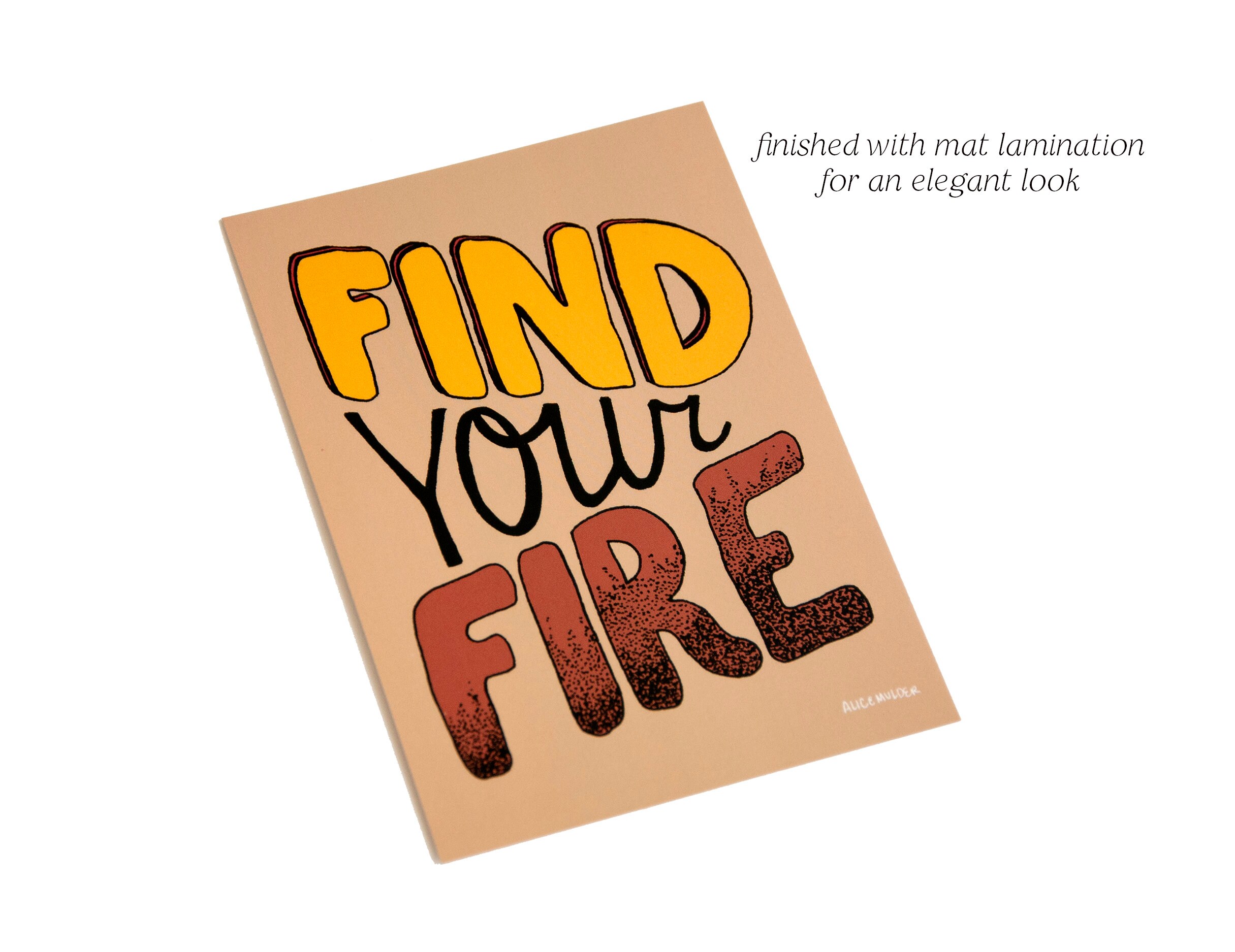 Inspirational Card Find Your Fire Motivational Quote Greeting - Etsy