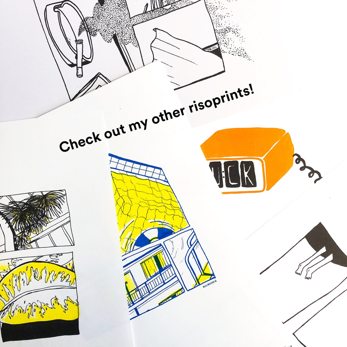 Riso Print of a Coffee Plant Drawing Risograph Art Gift for - Etsy