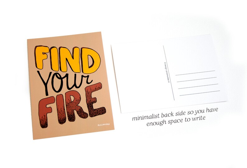 Inspirational Card Find Your Fire Motivational Quote Greeting - Etsy