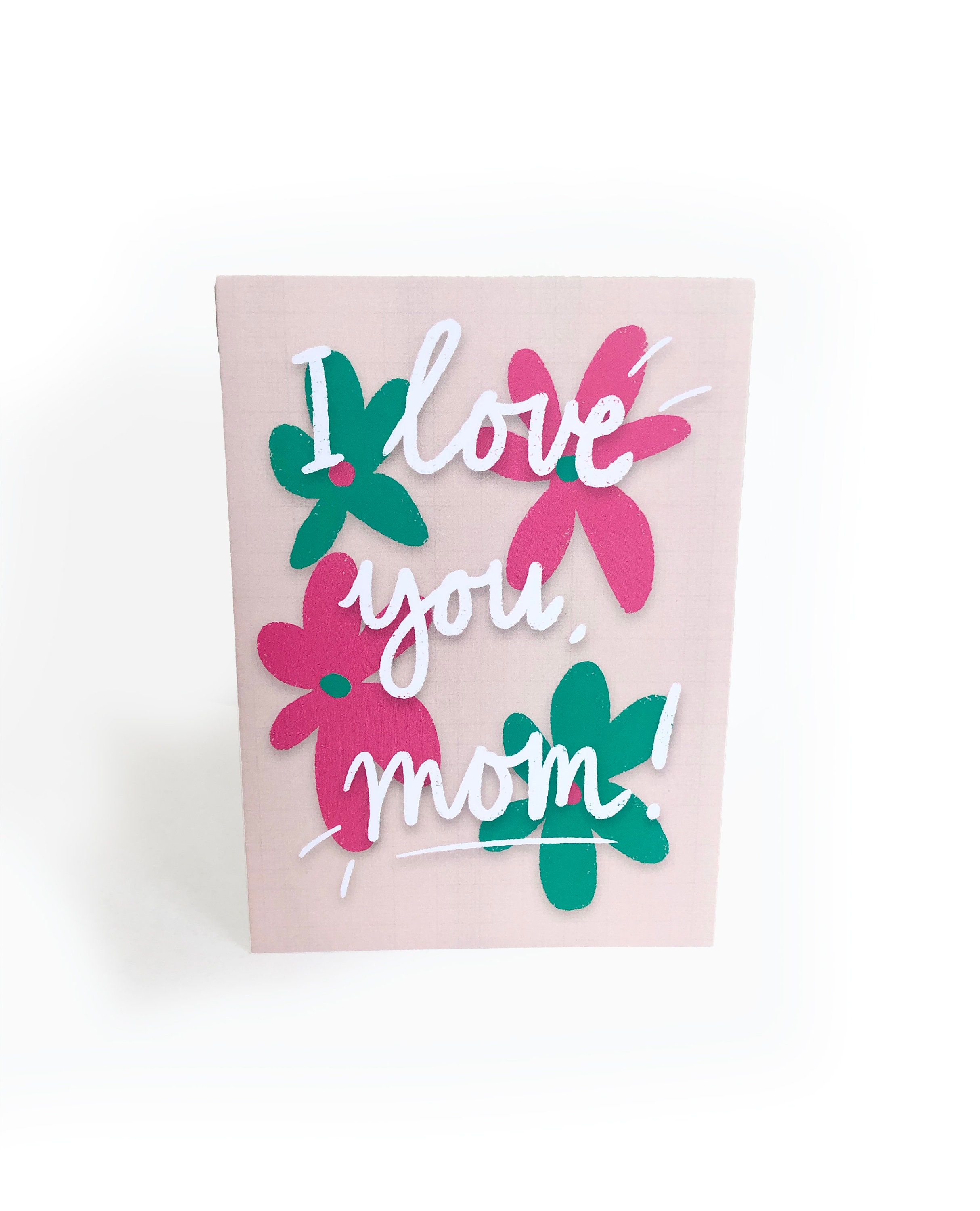 I Love You Mom Postcard Mother's Day Greeting Card With - Etsy