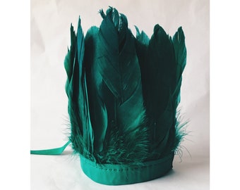 Emerald Green Feather Dress - Etsy