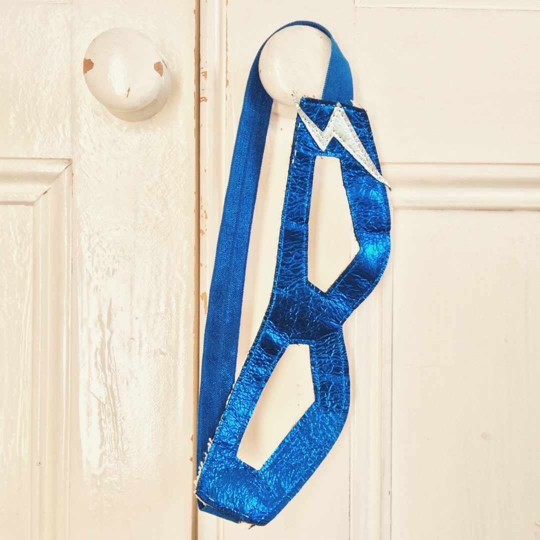 Handmade Leather Superhero Mask With LIGHTNING Detail - Etsy UK