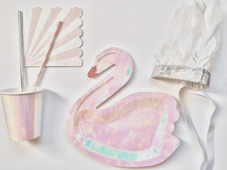 Swan Plates Swan Theme Party Decorations Swan Princess - Etsy