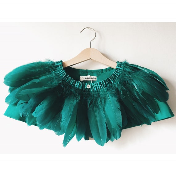 Emerald Green Feather Cape - Etsy