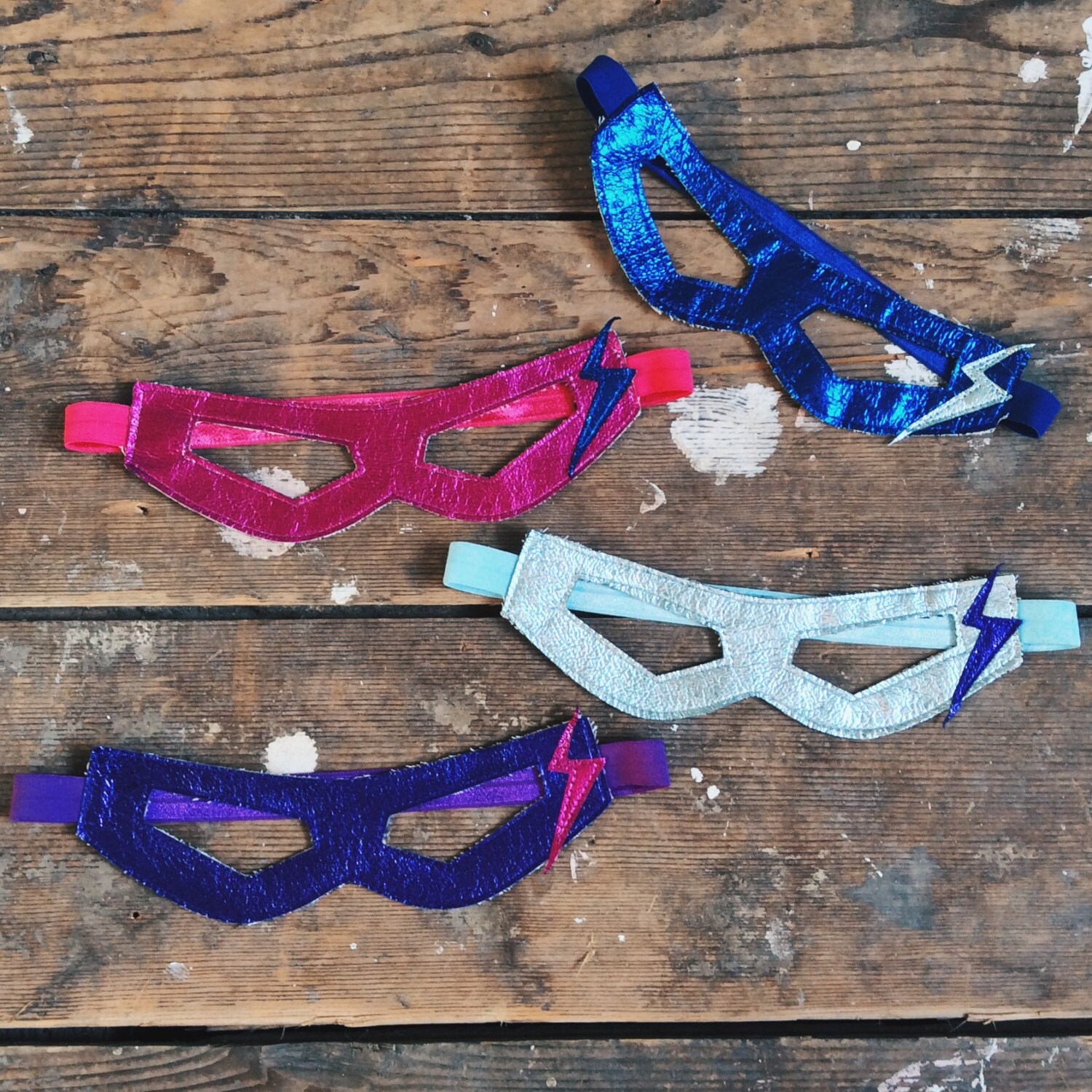 Handmade Leather Superhero Mask With LIGHTNING Detail - Etsy UK