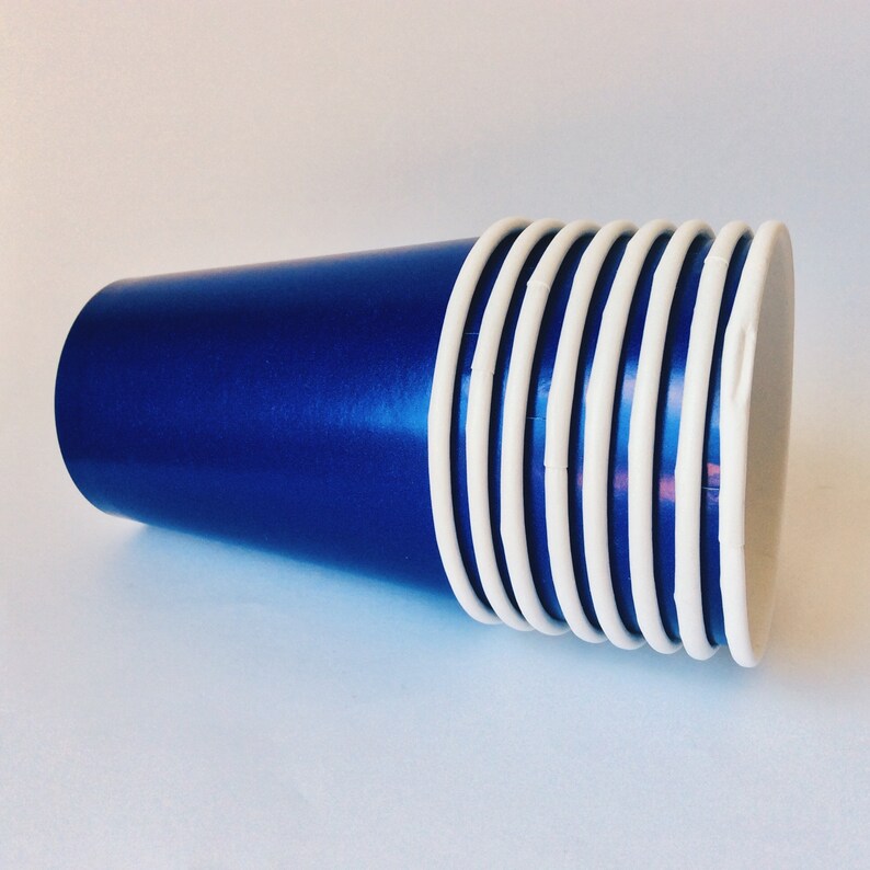 Royal Blue Paper Party Cups - Etsy UK