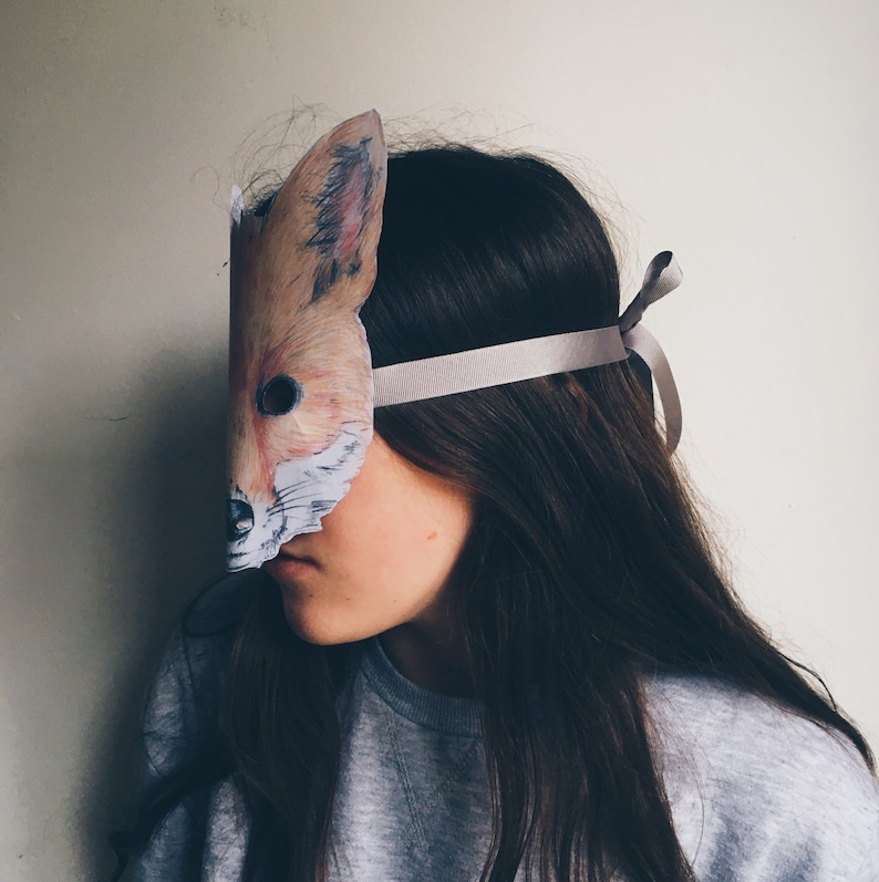 Hand Drawn FOX Mask Printable | Etsy