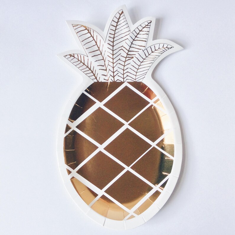 Pineapple Shaped Paper Party Plates - Etsy