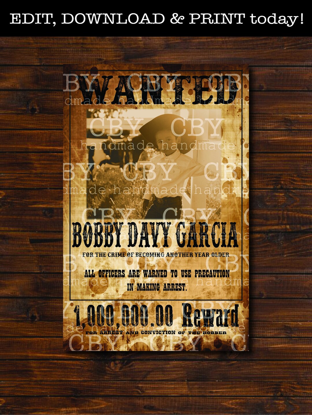 Western wanted poster