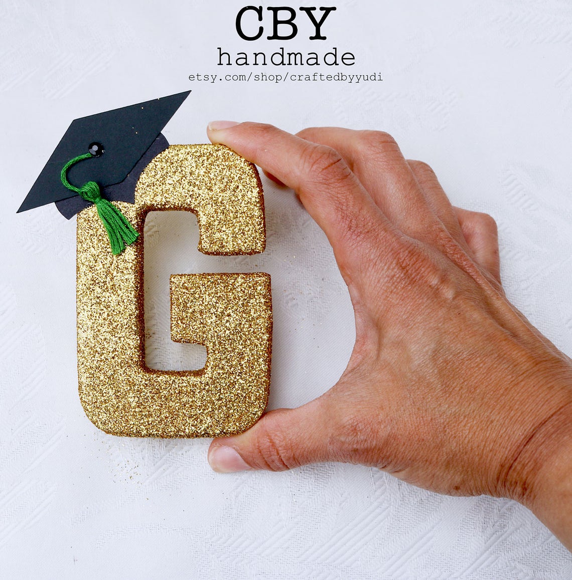 4 Inch GOLD Cardboard Graduation Monogram Letter Graduation - Etsy