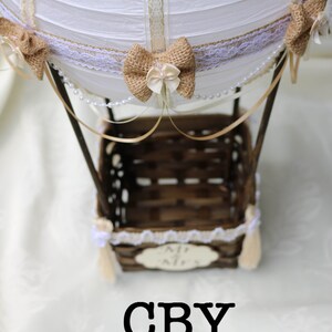 Hot Air Balloon Centerpiece Table Number Vintage Natural Colors, up up ...