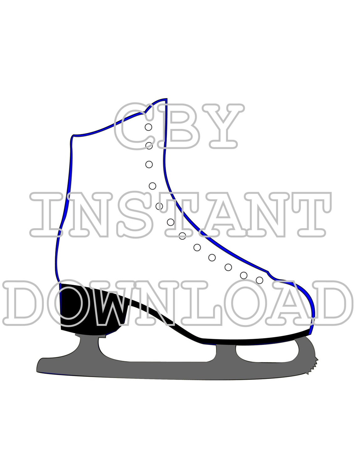 Ice Skate SVG file Cricut Design file | Etsy
