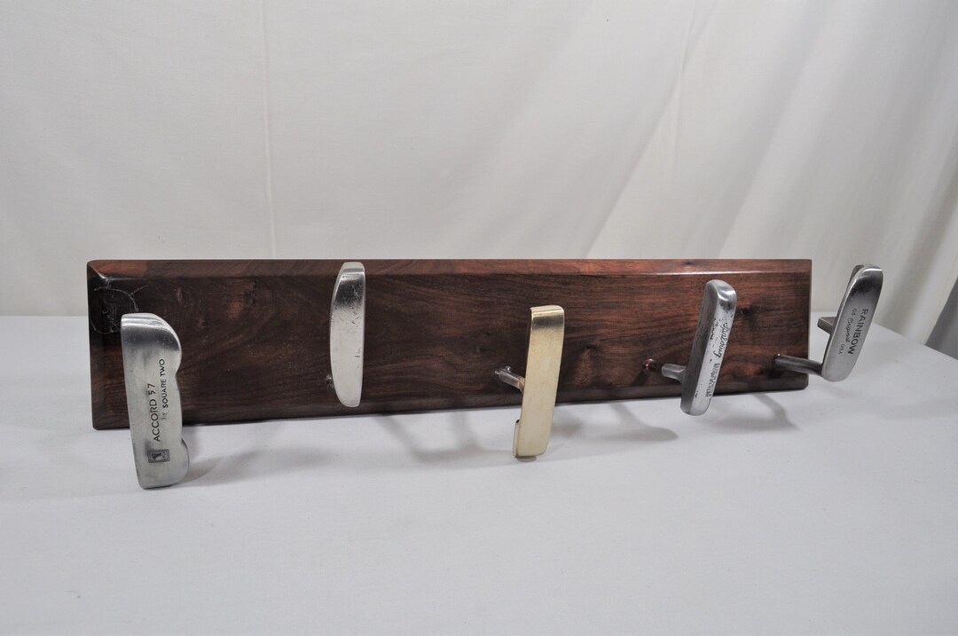 Putters Then and Now Golf Club Hat Rack on Solid Tennessee - Etsy