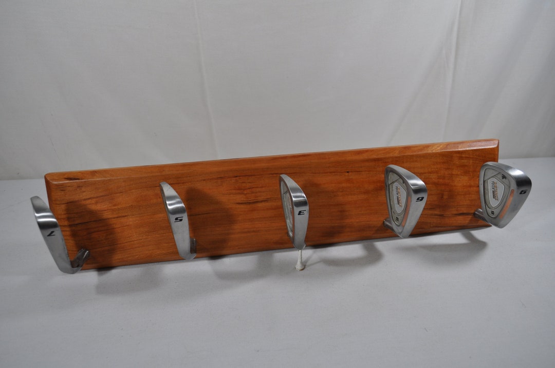 Vintage Knight Distance Tour Irons Golf Club Hat Rack on Solid Wild ...