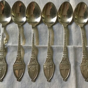 Art Deco Anton Hansen 6 Vintage SILVER 830 Spoons - Kobenhavn Danmark ...