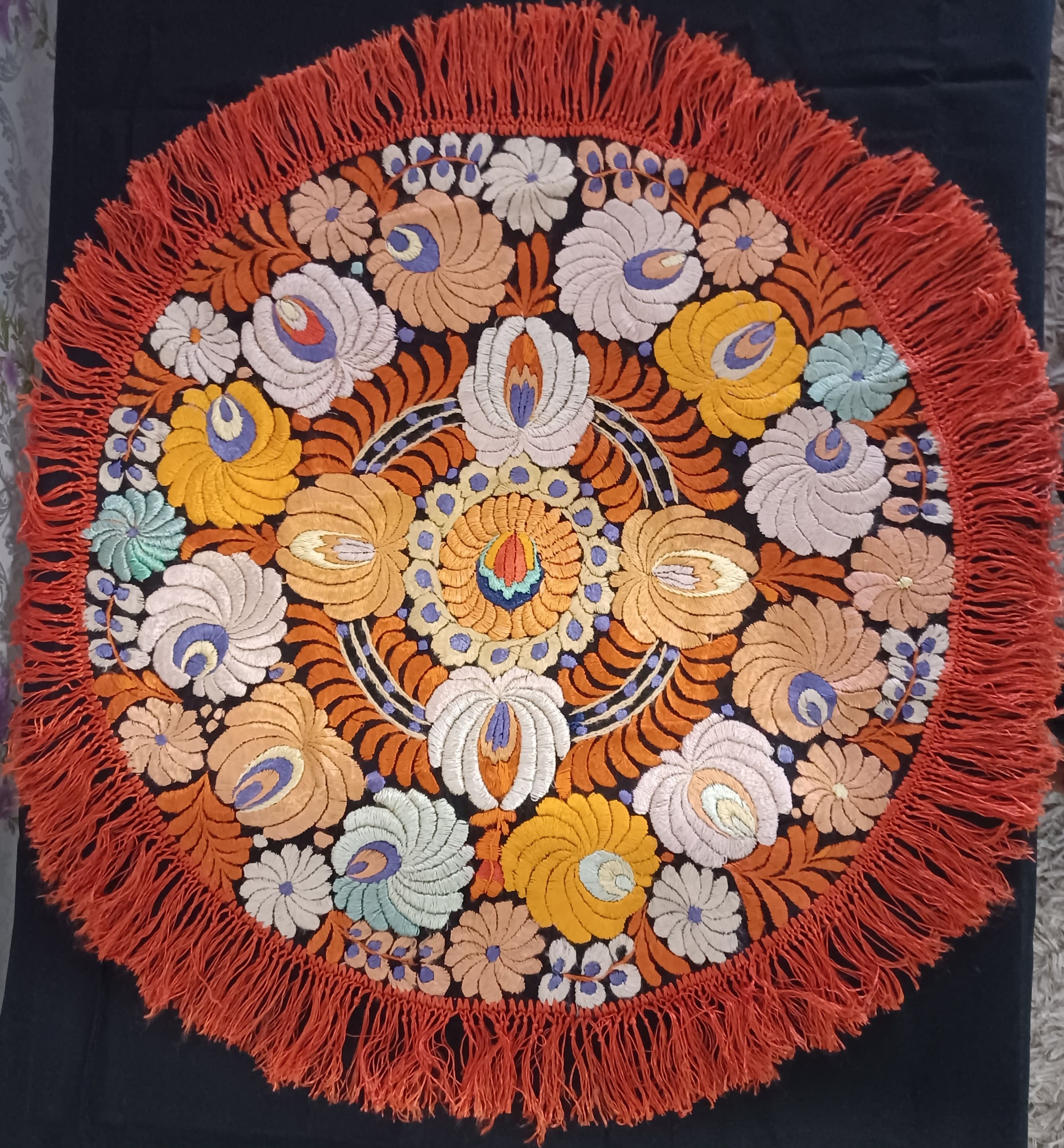 Antique Art Nouveau Matyo Embroidered Doily Dating to Approx 1940's ...