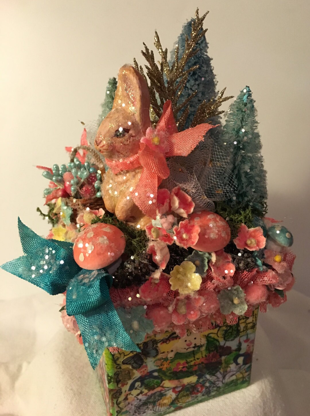 Vintage, Vintage Easter, Spring, Decoration, Easter Bunny, Table Decor ...