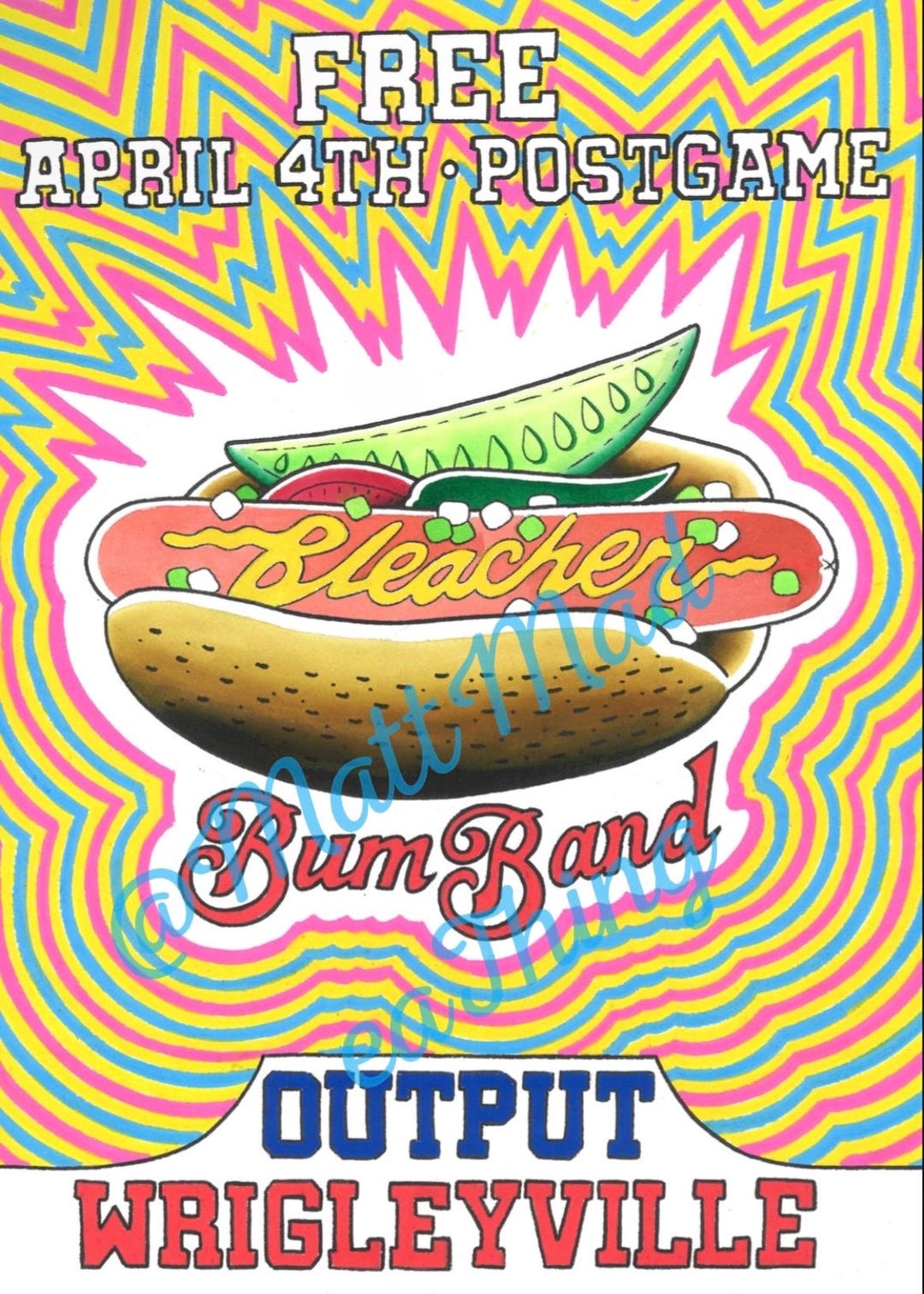 Bleacher Bum Band Opening Day Concert Poster - Etsy