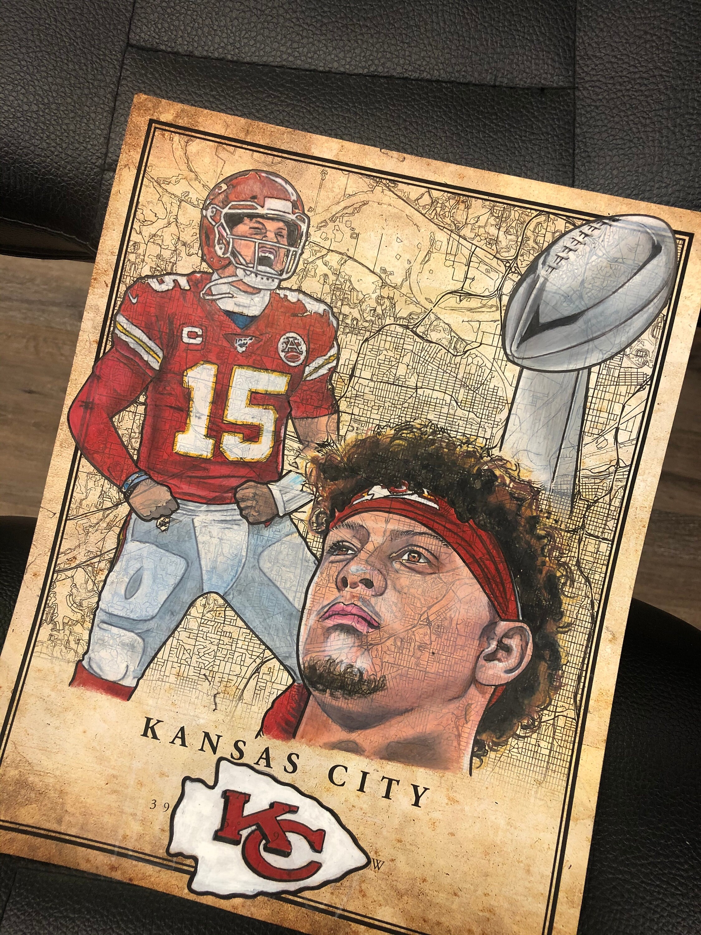 Mahomes Chiefs Map - Etsy