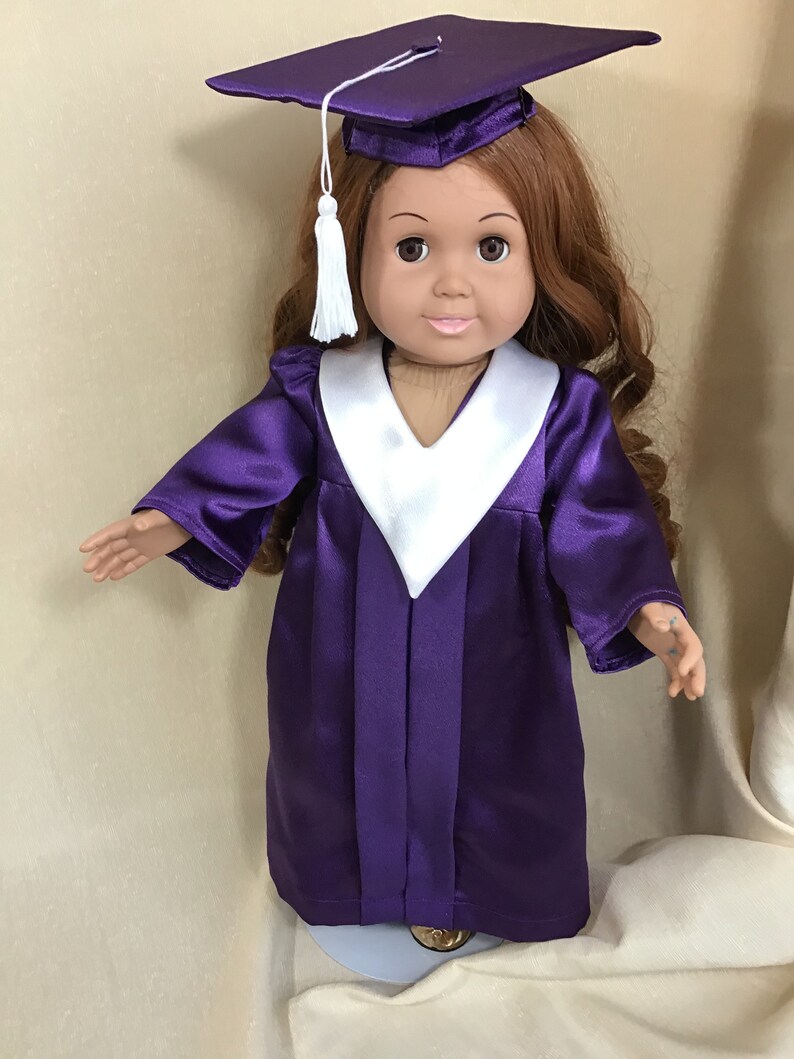 Graduation Cap and Gown for 18 Inch Dolls in Grape Purple With | Etsy