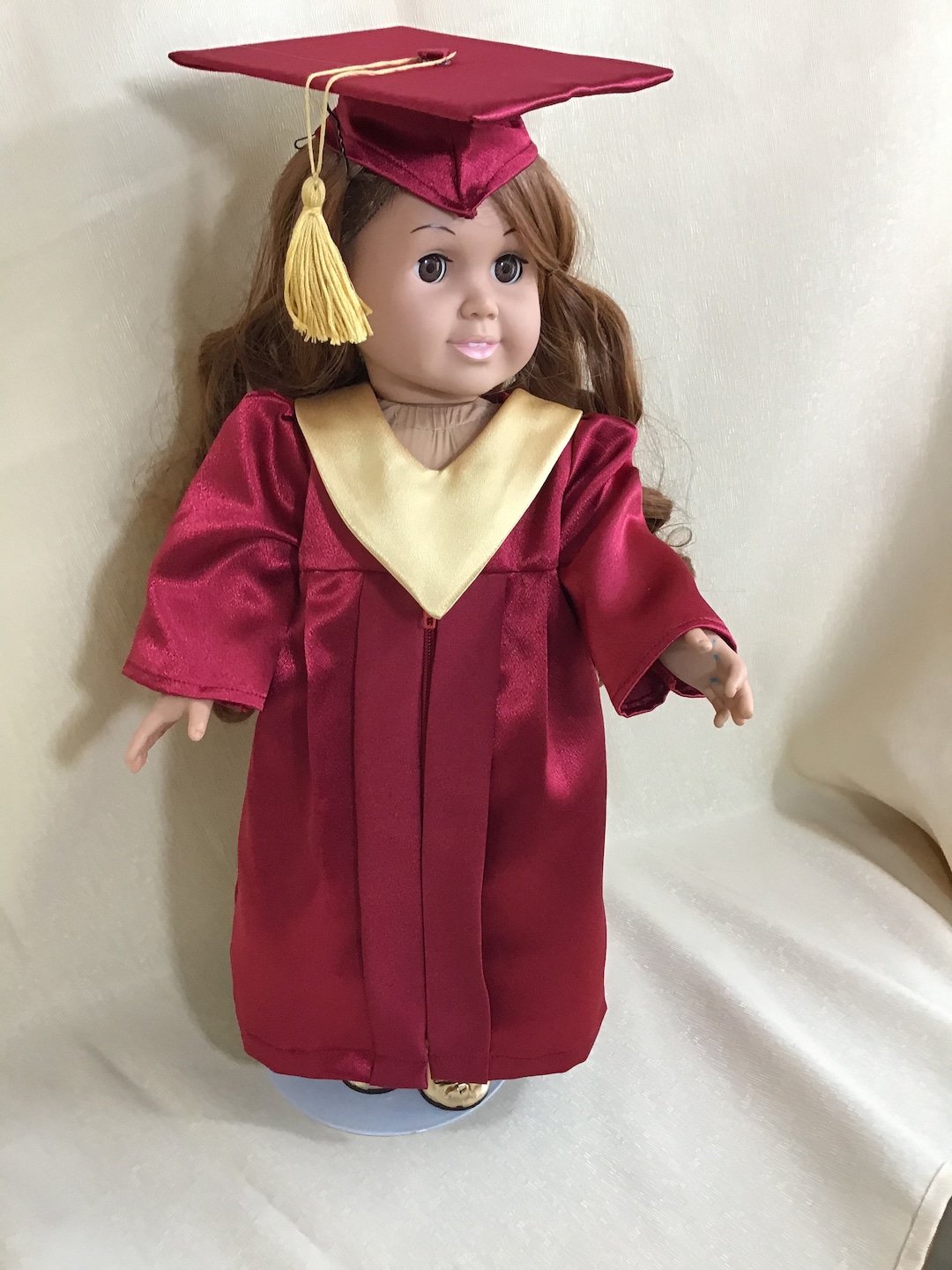 Graduation Cap and Gown for 18” Inch Dolls in Garnet and Gold-other ...
