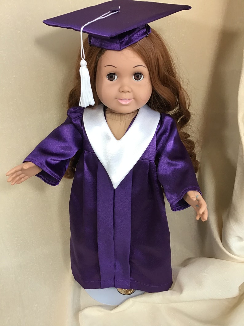 Graduation Cap and Gown for 18 Inch Dolls in Grape Purple With | Etsy