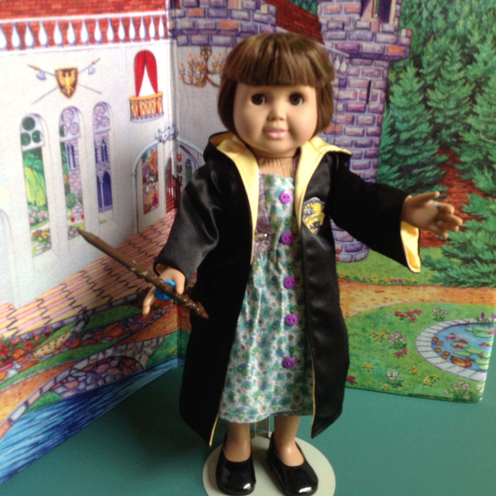 Wizard's Robe With House Color Trim and Emblem-18 Inch Doll Costume - Etsy