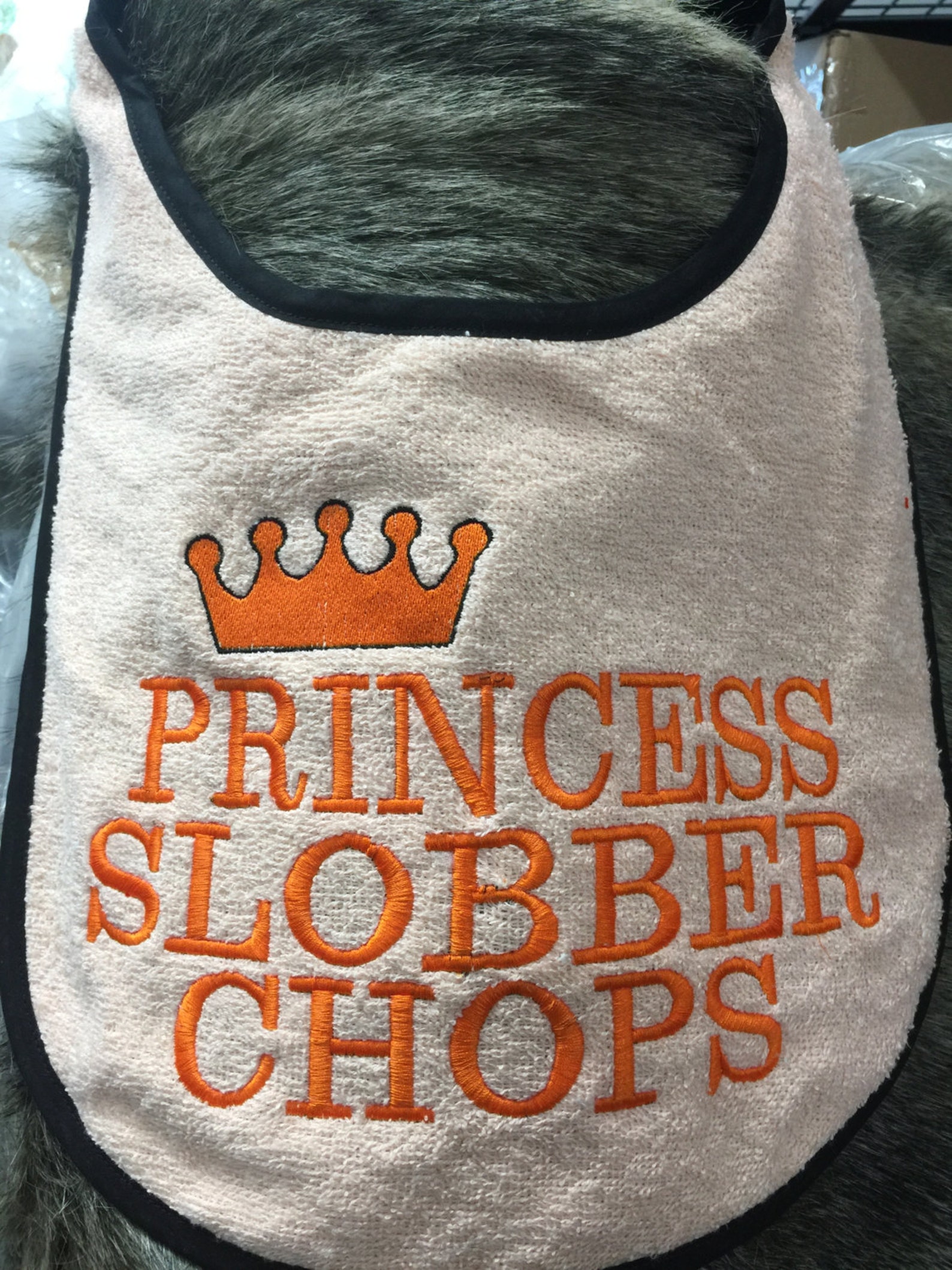 Big Dog Drool/slobber Bib Princess Slobber Chops - Etsy