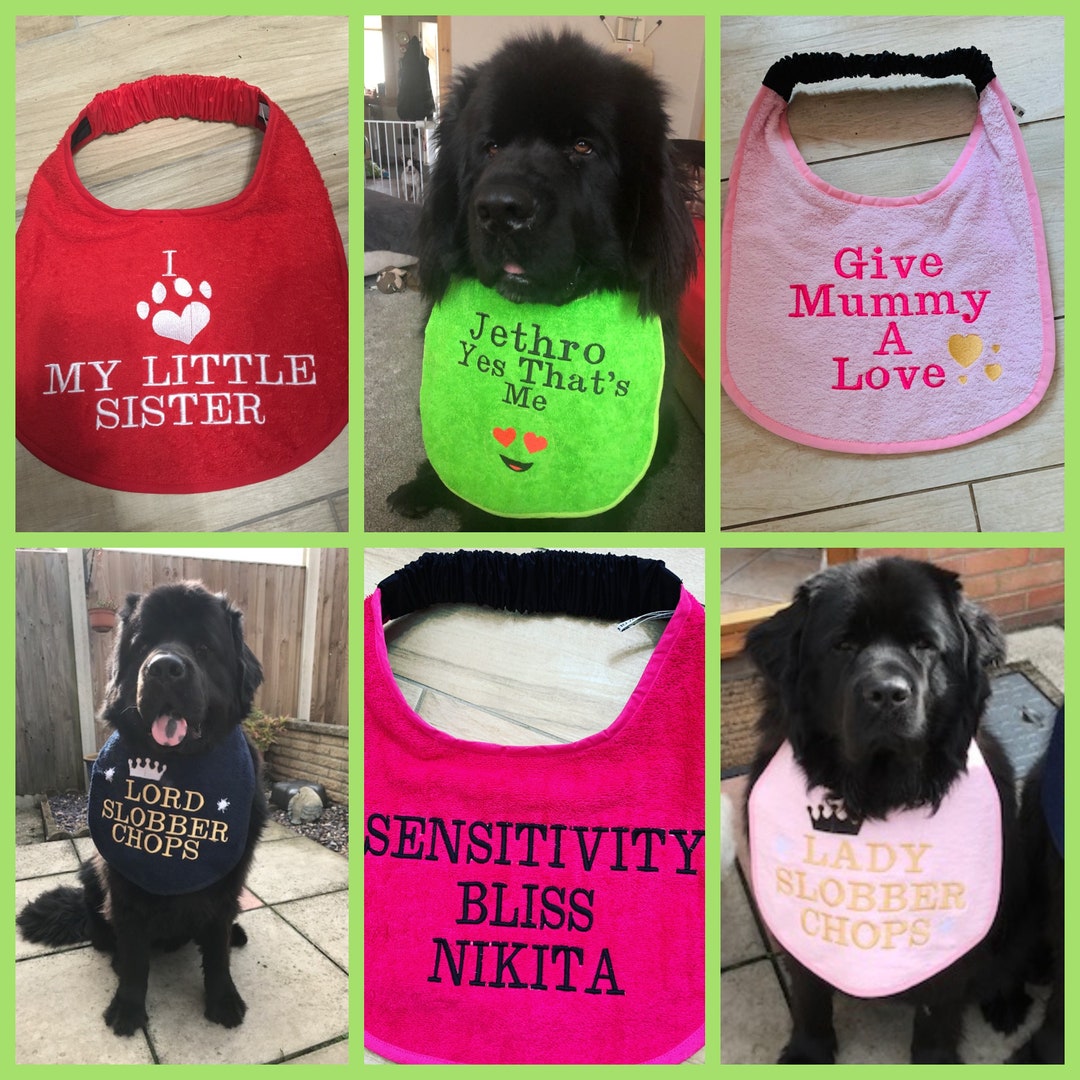 Bespoke Big Dog Slobber/drool Bibs Your Wording on the Bib - Etsy
